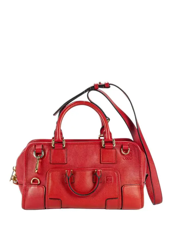 Loewe Amazona Multiplication Leather Tote Bag - Red