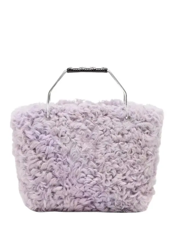 Plan C Mini Fleece-texture Tote Bag - Purple