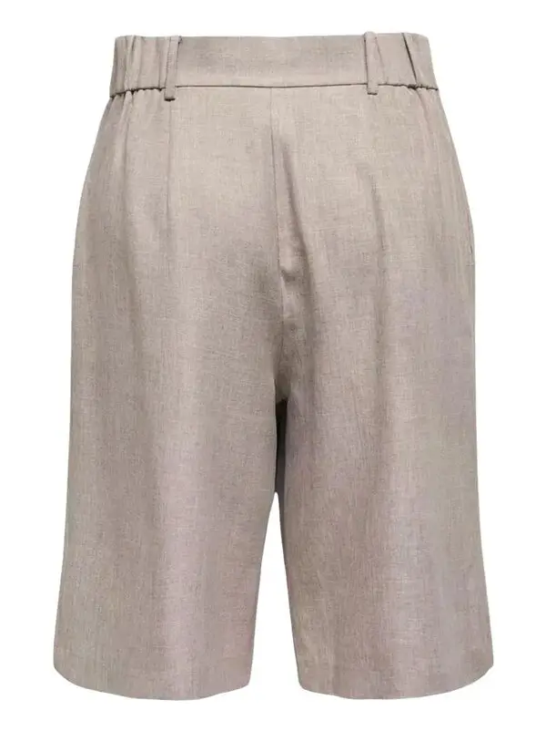 Only Onllinda Pleated Bermuda Shorts - Grey