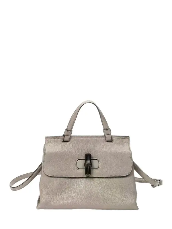 Gucci Small Bamboo Daily Top Handle Shoulder Bag - Grey