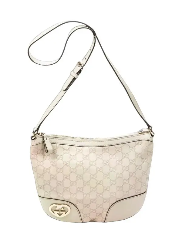 Gucci 2000s Lovely Heart Guccissima Shoulder Bag - Neutrals