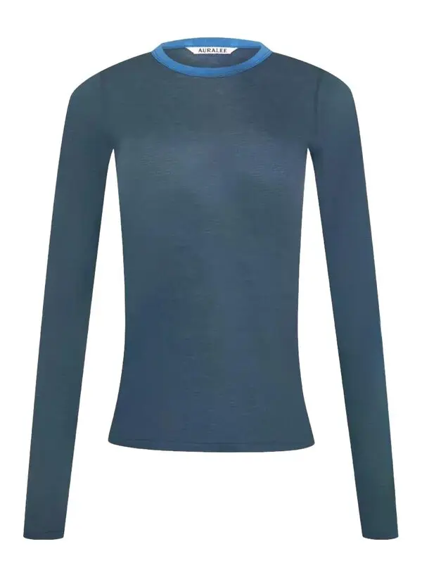 Auralee Long-sleeve Ringer T-shirt - Blue