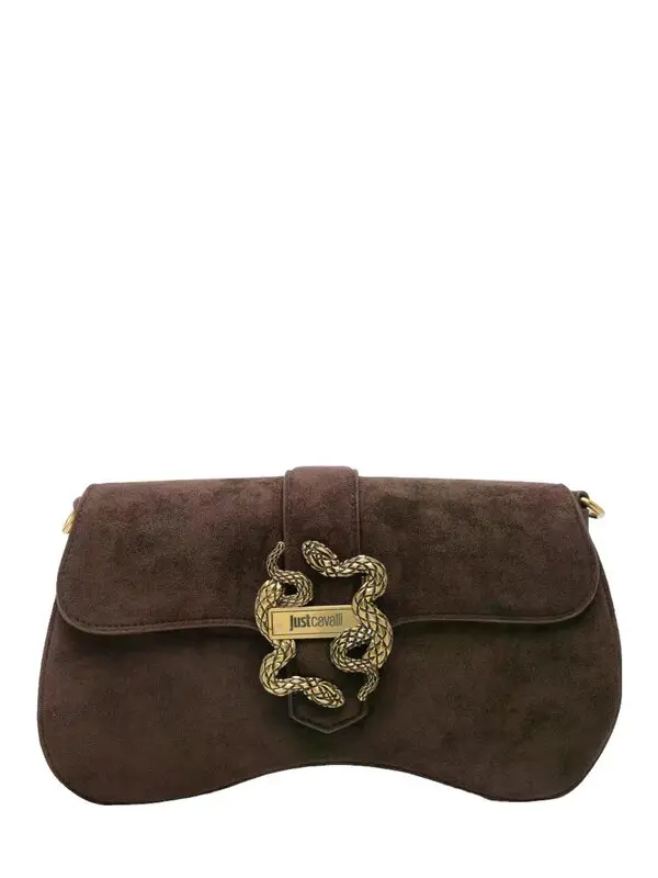 Just Cavalli Snake-plaque Shoulder Bag - Brown