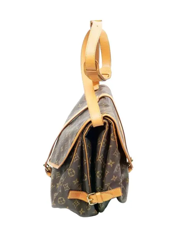 LOUIS VUITTON Saumur Gm Monogram Buckle-fastening Shoulder Bag - Brown