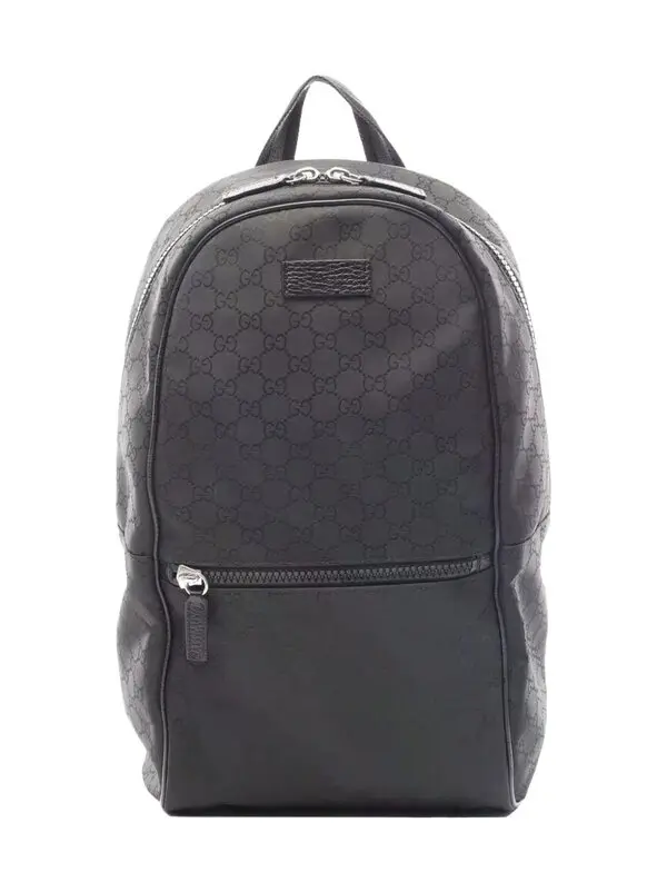 Gucci 2000-2015 Gg Nylon Backpack - Black
