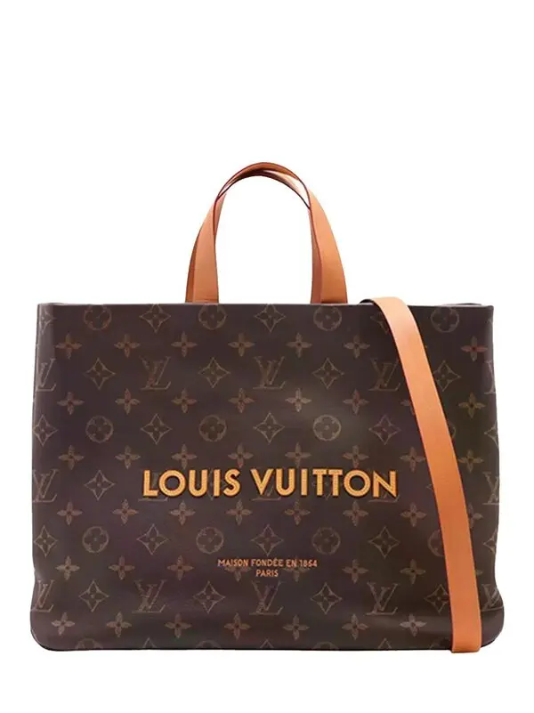 LOUIS VUITTON 2021-2026 Autres Cuir Monogram Shopper Tote Mm Satchel - Brown