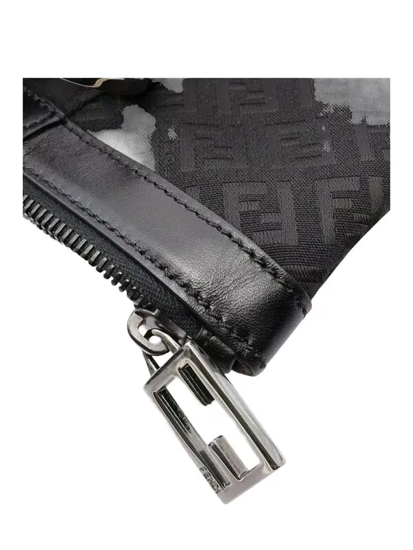 Fendi 2000-2010 Zucchino Canvas Shoulder Bag - Black