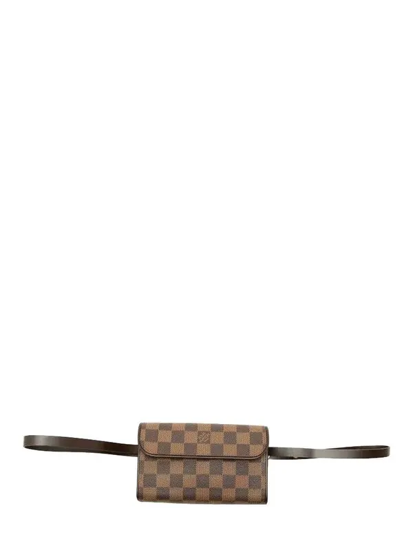 LOUIS VUITTON 2002 Damier Ebene Florentine Pochette Belt Bag - Brown