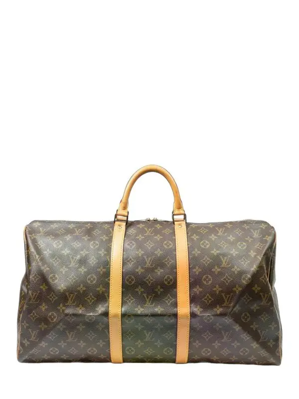 LOUIS VUITTON 55 Keepall Monogram Travel Bag - Brown