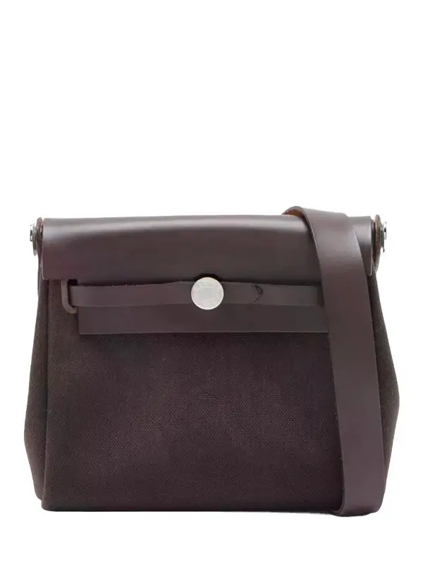 Hermès 2024 Military Toile And Vache Hunter Herbag Zip 20 Crossbody Bag - Brown
