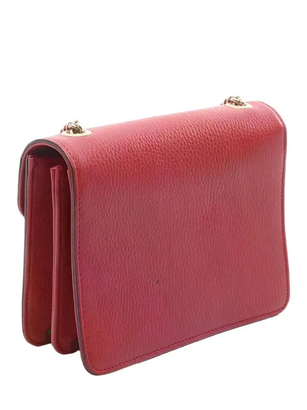 Gucci 2016-2026 Small Dollar Calfskin Interlocking G Crossbody Bag - Red
