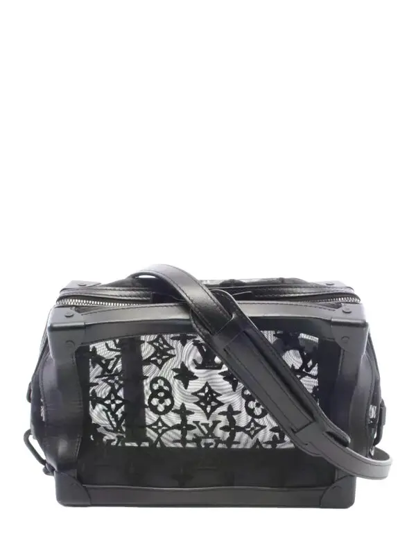 LOUIS VUITTON 2019 Monogram Mesh Soft Trunk Crossbody Bag - Black