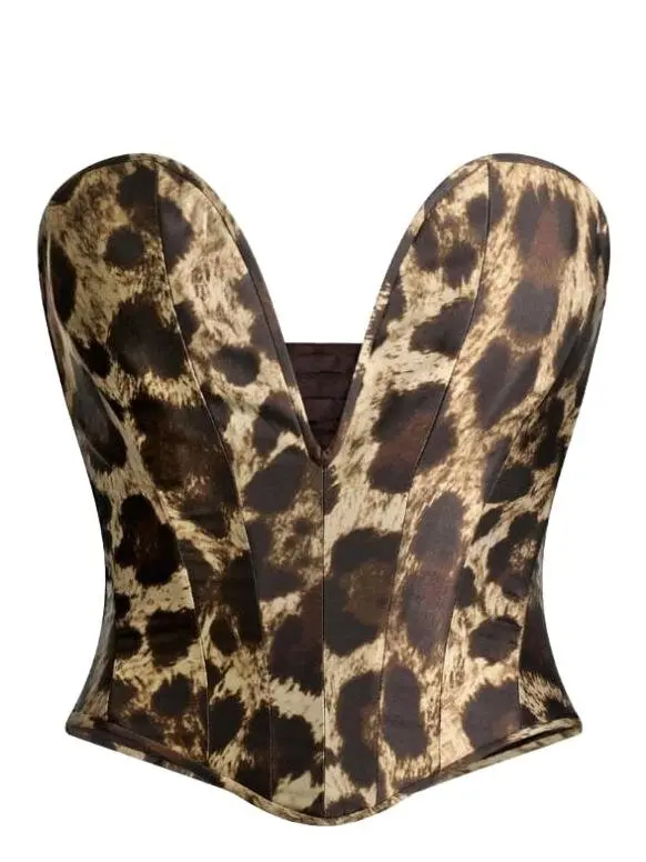 SCARLETT GASQUE Arcadia Corset Leopard - Brown