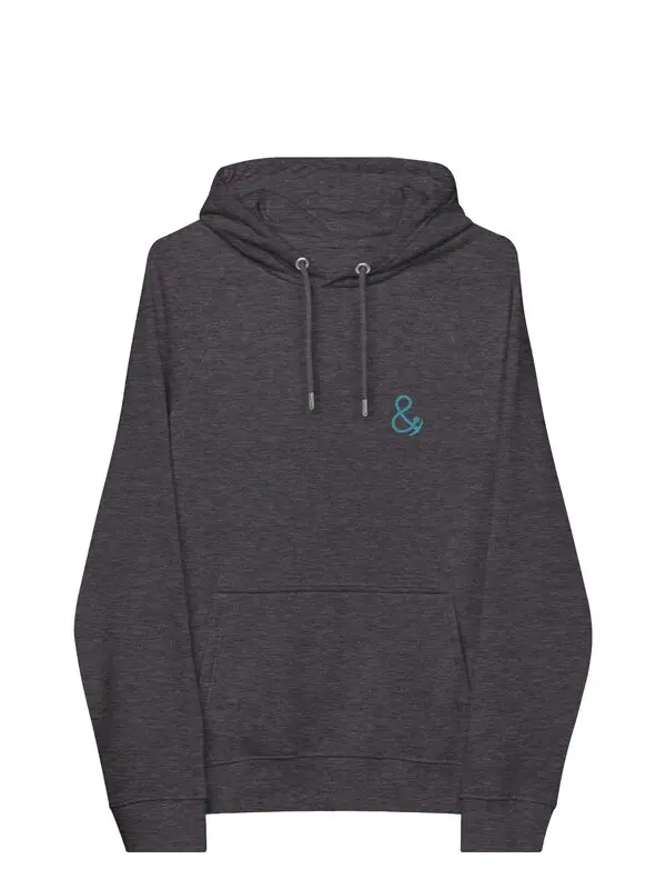 ANCHOR & CREW Heather Just Roam. Seeker Organic Cotton Hoodie - Black