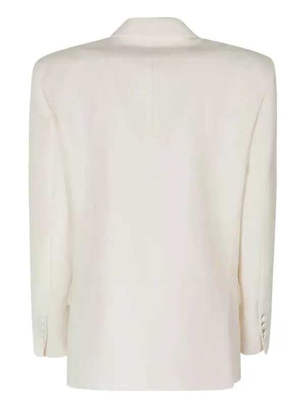 Magda Butrym Satin-lapel Blazer - Neutrals