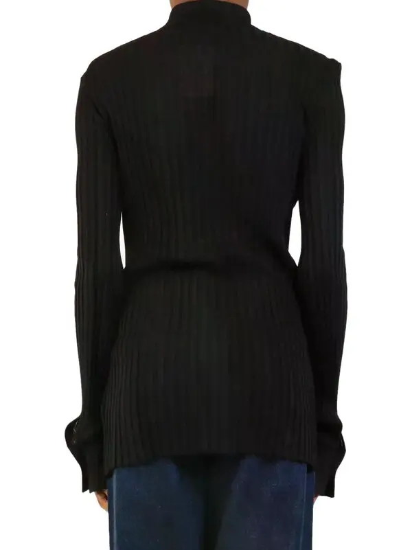 Bottega Veneta Ribbed-knit Cardigan - Black