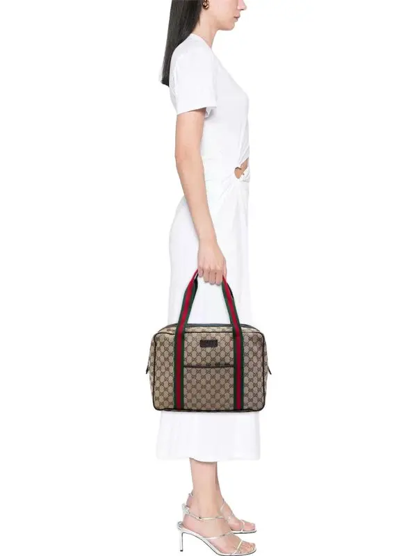 Gucci 2016-2026 Gg Canvas Web Business Bag - Neutrals