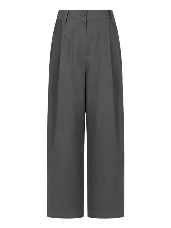 STUDIO TOMBOY Pleated Wide-leg Tailored Trousers - Grey