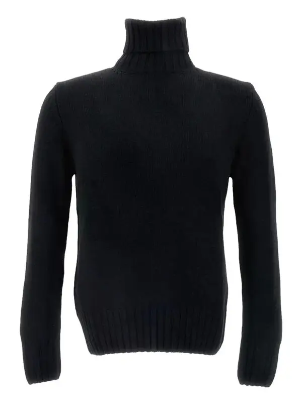 CUSTOMER LOVERS Ribbed-knit Roll-neck Sweater - Black