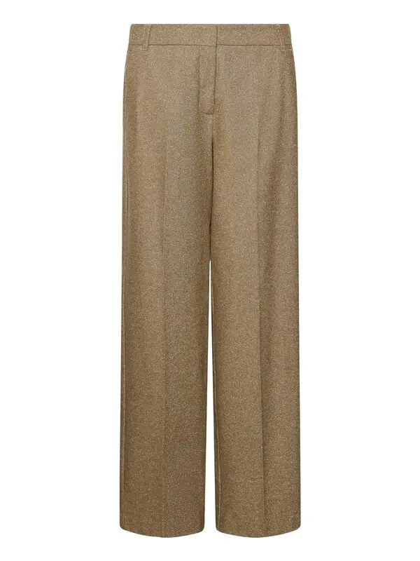Marella Wool-blend Straight Trousers - Neutral