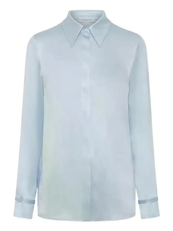 Gabriela Hearst Cruz Silk Shirt - Blue