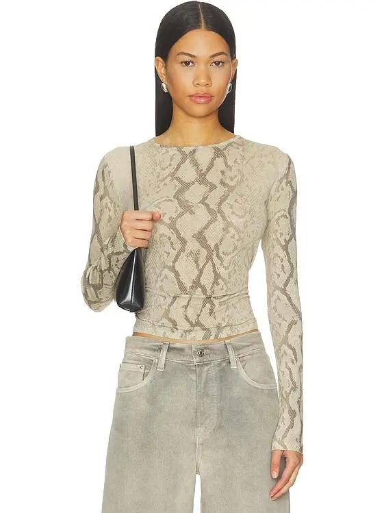 GRLFRND X Sophia Kelly Sheer Crew Neck Tee - Multi