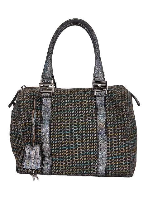 FWRD RENEW Fendi Bauletto Boston Bag - Grey