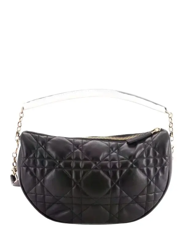 Dior Vibe Cannage Quilt Lambskin Medium Hobo Bag - Black