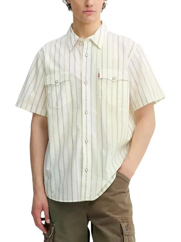 LEVI'S Striped Short-sleeve Shirt - Neutrals