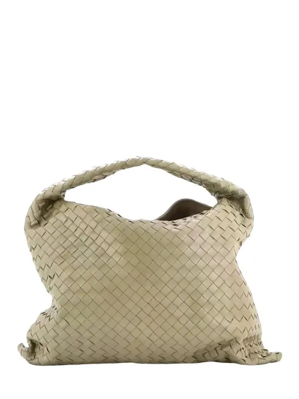 Bottega Veneta Hop Intrecciato Leather Large Hobo Bag - Neutrals