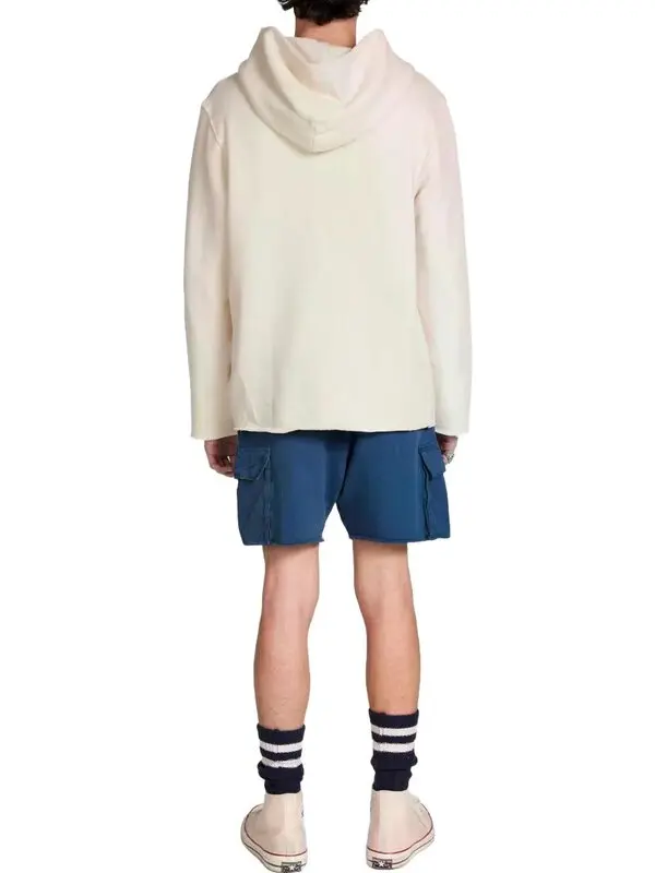 LES TIEN Raw-edge Zip-up Hoodie - Neutrals