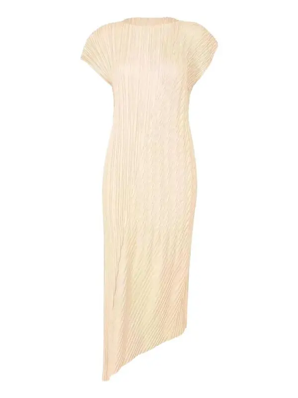 Issey Miyake Unfurling Pleats Midi Dress - Neutrals