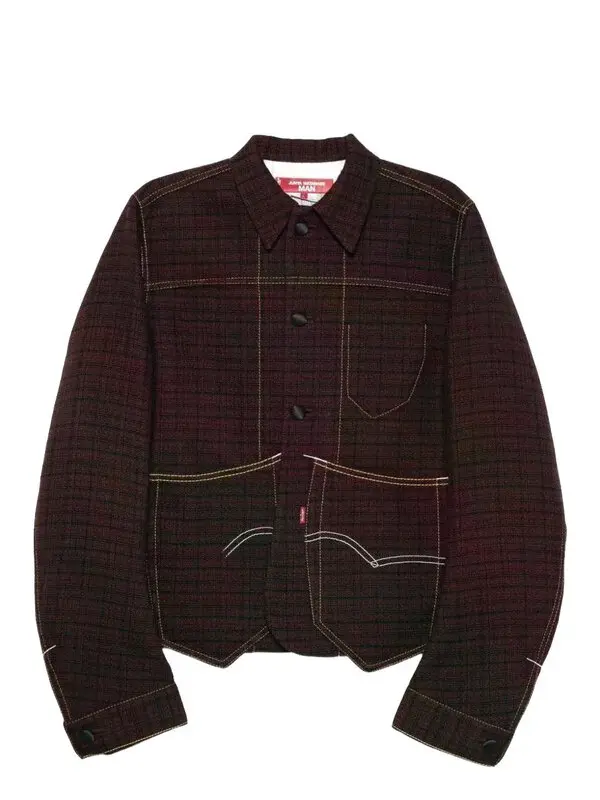Junya Watanabe X Levi's Check Contrast-stitch Shirt Jacket - Red