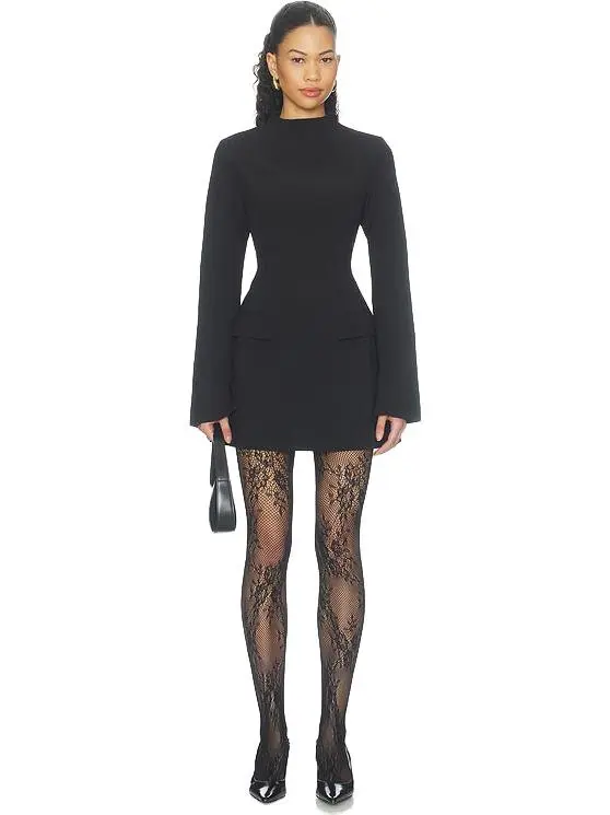 Oddmuse Split Sleeve Mini Dress - Black