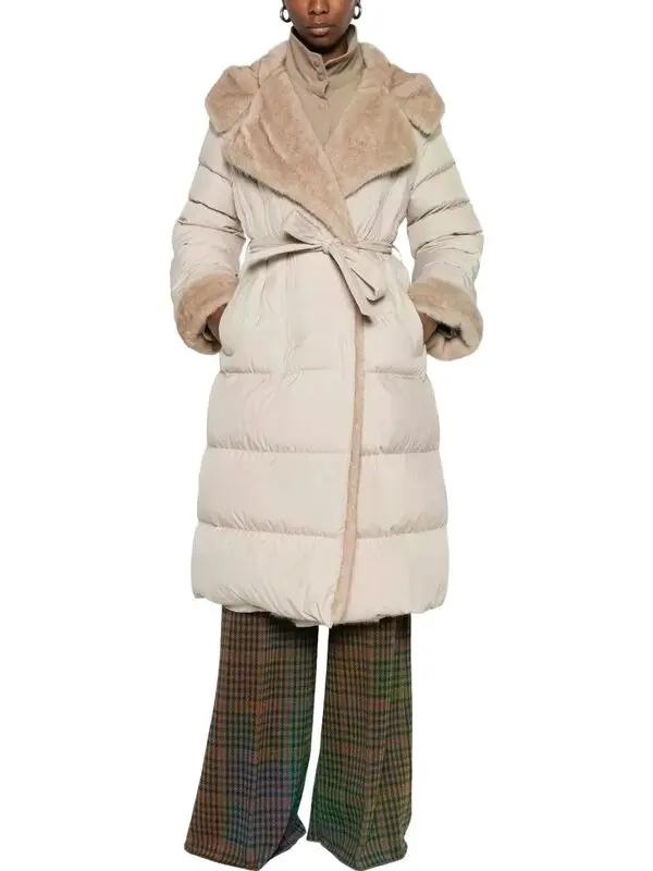 Antonelli Firenze Fenicia Quilted Hooded Coat - Neutrals