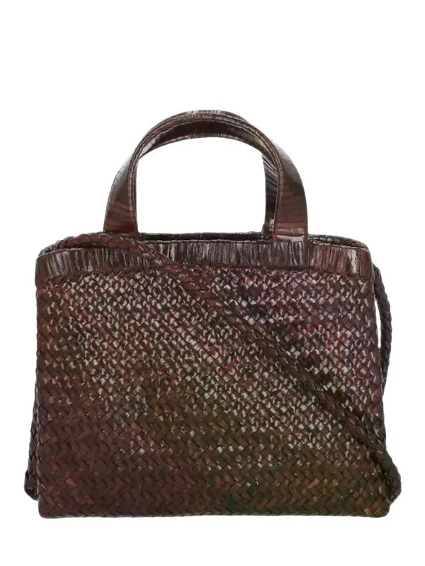 BULLY Torno Subito Braided Leather Shoulder Bag - Brown