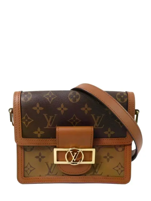 LOUIS VUITTON Mini Dauphine Monogram Reverse Shoulder Bag - Brown