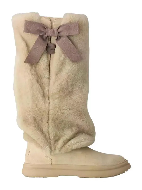 UGG Apres City Tall Bow-detail Boots - Neutrals