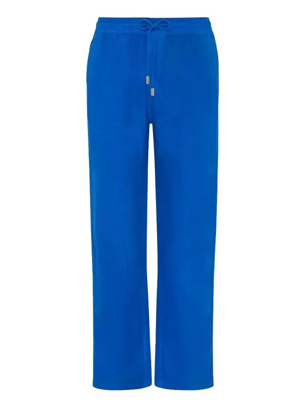 Vilebrequin Pacha Drawstring-waist Linen Trousers - Blue