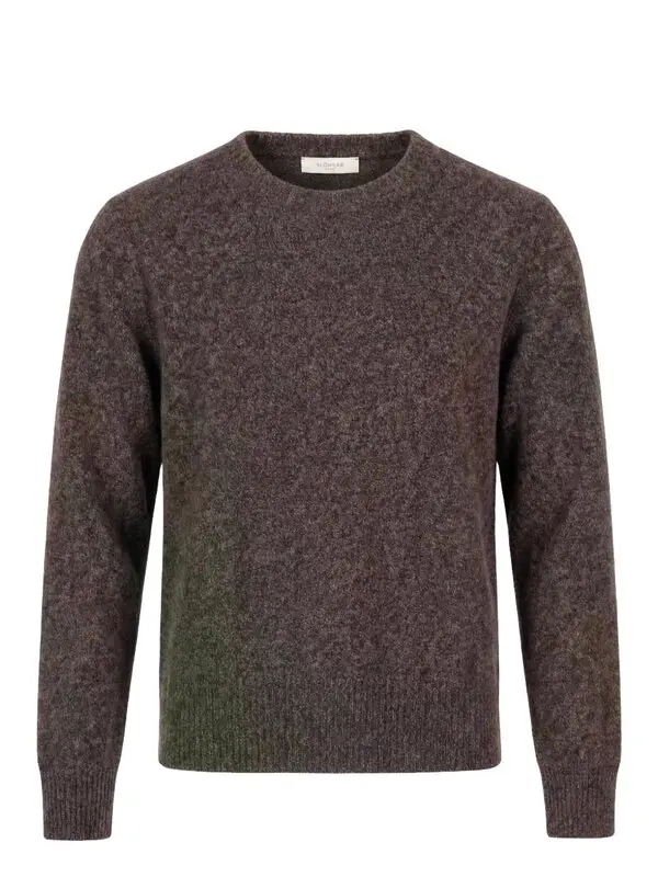 SLOWEAR Crew-neck Flecked Sweater - Brown
