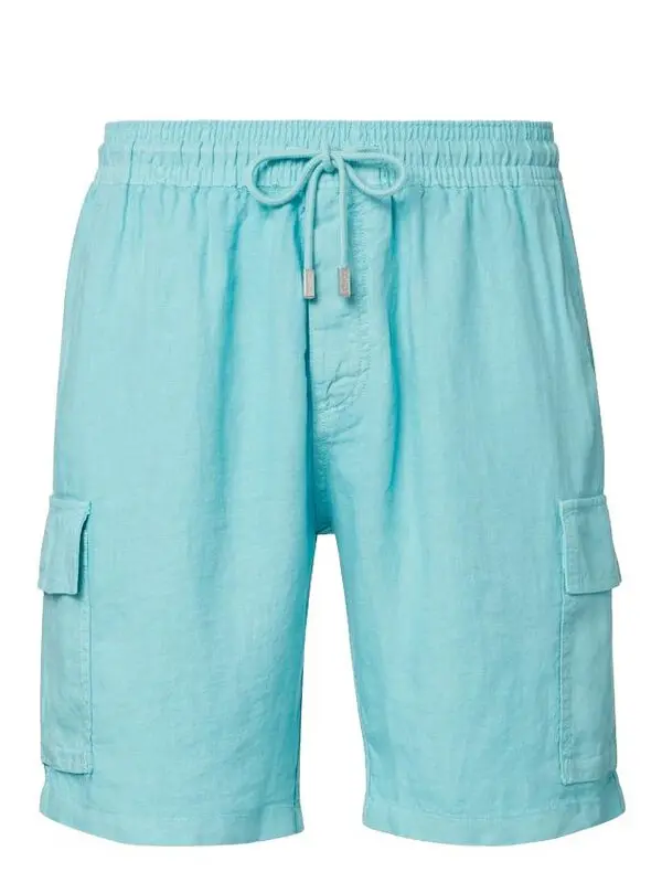 Vilebrequin Baie Linen Bermuda Shorts - Blue