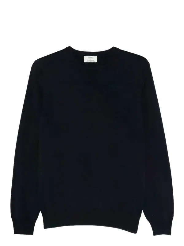 BARBA NAPOLI Cashmere Crew-neck Sweater - Blue