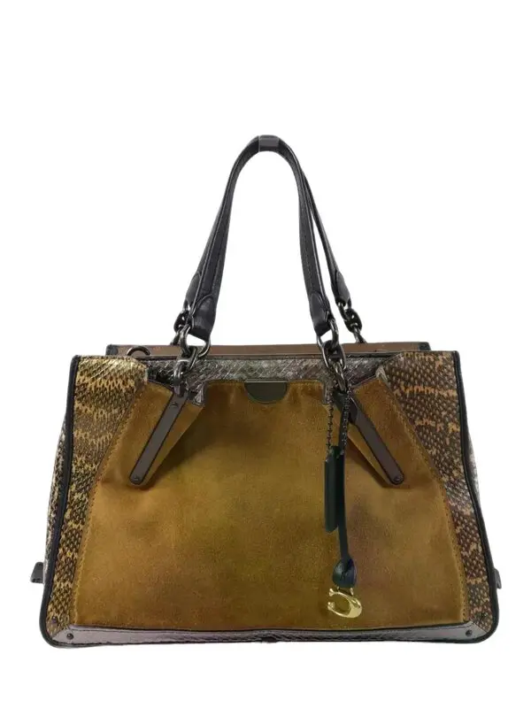COACH Dreamer Snakeskin-effect Shoulder Bag - Brown
