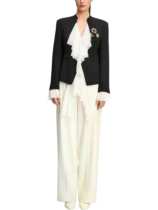 Cinq À Sept Maren Brooch-detail Blazer - Black