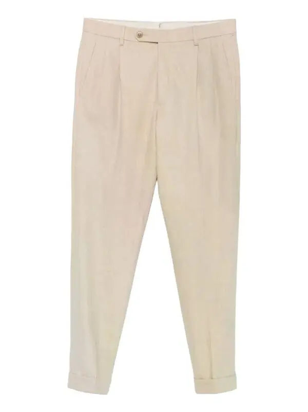 GTA Luca Pleated-detailing Cuffed-hem Trousers - Neutrals