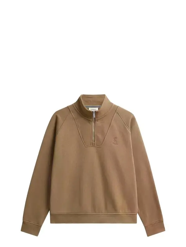 Pringle Of Scotland Half-zip Raglan-sleeve Sweatshirt - Brown