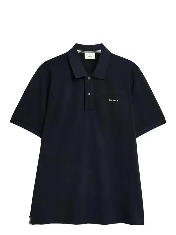 Pringle Of Scotland Logo-print Polo Shirt - Blue