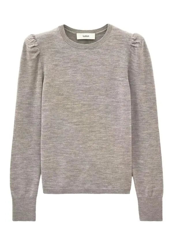Ba&sh Britanie Puff-sleeve Sweater - Grey