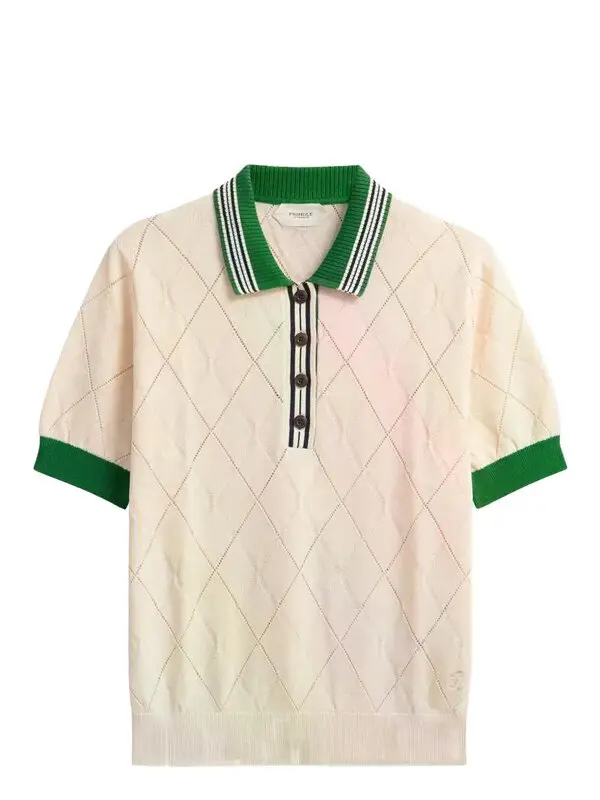 Pringle Of Scotland Argyle Polo Shirt - Neutrals