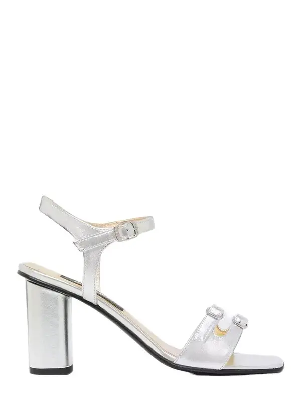 CAREL Triple-strap Block-heel Sandals - Silver
